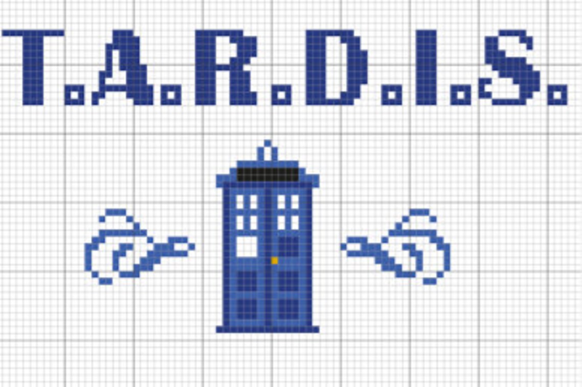 PDF Doctor Who TARDIS Cross Stitch Downloadable Digital | Etsy