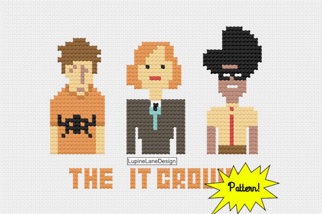 PDF IT Crowd 8 Bit Cross Stitch Downloadable Digital Pattern - Etsy