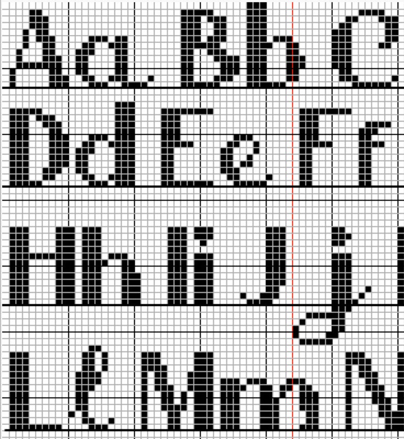 PDF XSTITCH ALPHABET - Retroactive Alphabet Font Cross Stitch ...
