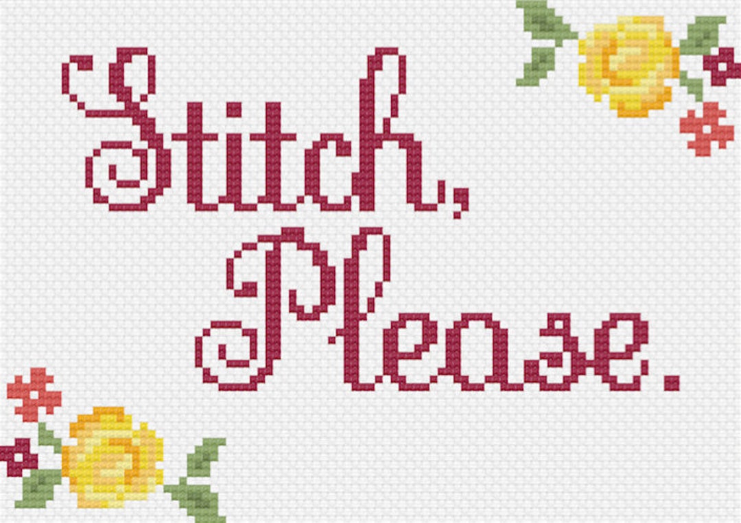 PDF Stitch, Please Cross Stitch Downloadable Digital Pattern - Etsy