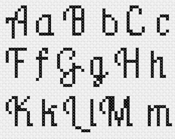 PDF XSTITCH ALPHABET Typerwriter Font Cross Stitch | Etsy
