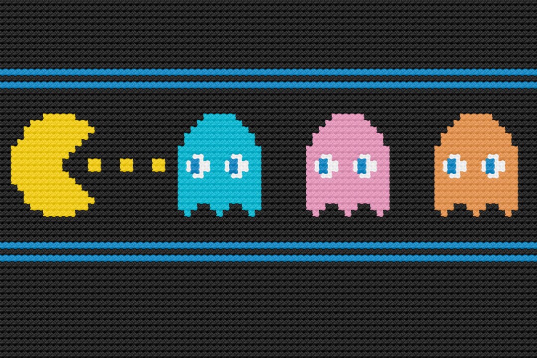 PDF Pacman Cross Stitch Downloadable Digital Pattern - Etsy