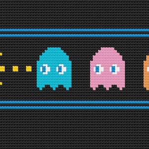 PDF Pacman Cross Stitch Downloadable Digital Pattern - Etsy