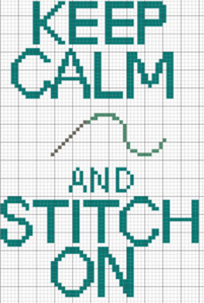 PDF Keep Calm and Stitch on Cross Stitch Downloadable Digital - Etsy