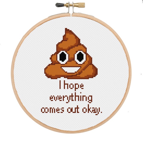 Poop Cross Stitch - Etsy