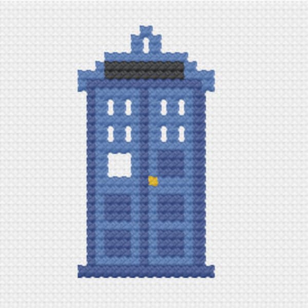 Tardis Cross Stitch - Etsy