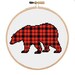 PDF Buffalo Check Bear Lumberjack Baby Room Nursery Cross - Etsy