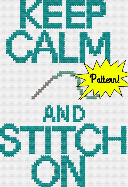 PDF Keep Calm and Stitch on Cross Stitch Downloadable Digital - Etsy