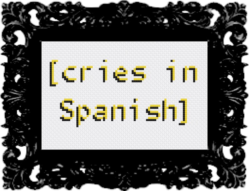 PDF cries in Spanish Cross Stitch Downloadable Digital | Etsy