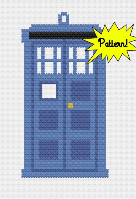 PDF Doctor Who TARDIS Cross Stitch Downloadable Digital - Etsy