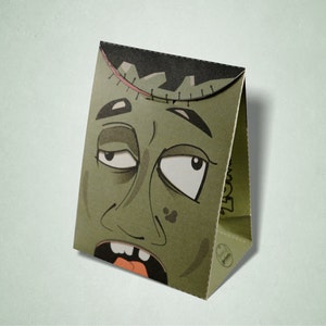 Zombie Party Gift Box, Favor Box, Loot Bag for Zombie Halloween Parties ...