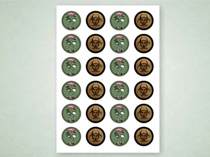 Zombie Downloadable Party Bundle With Bunting, Favor Box and Cupcake ...