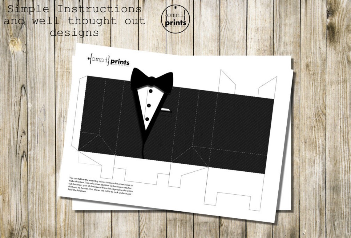 Wedding Bride and Groom Favor Box, Goodie Loot Bag - Tuxedo and Gown ...