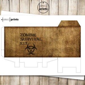 Zombie Party Survival Kit Favor Box / Goodie Bag / Loot Bag - Etsy