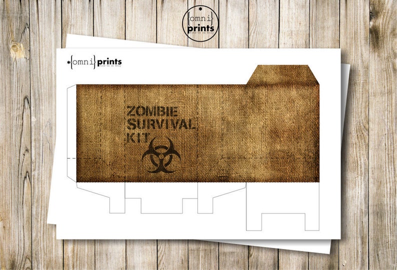 Zombie Party Survival Kit Favor Box / Goodie Bag / Loot Bag - Etsy