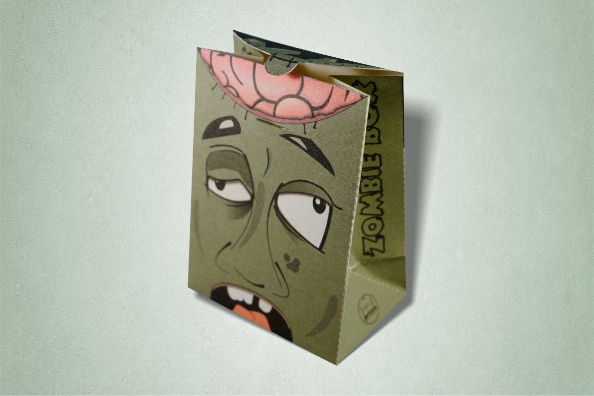 Zombie Party Gift Box, Favor Box, Loot Bag for Zombie Halloween Parties ...