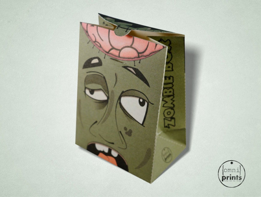 Zombie Downloadable Party Bundle With Bunting, Favor Box and Cupcake ...