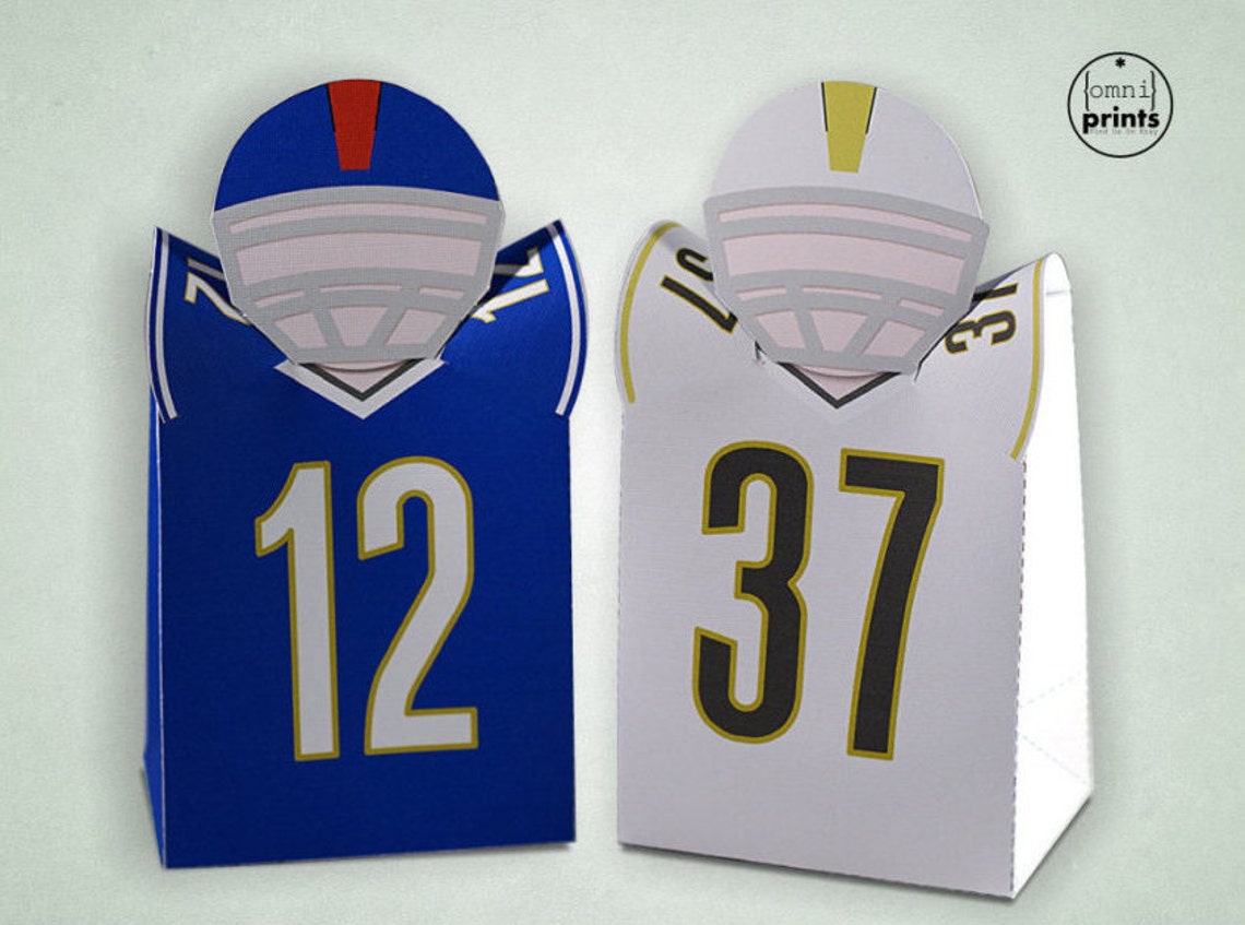 American Football Favor Boxes - Custom Color and Number for 2 Boxes ...