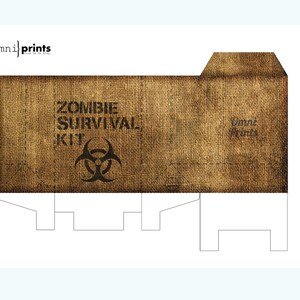 Zombie Downloadable Party Bundle With Bunting, Favor Box and Cupcake ...