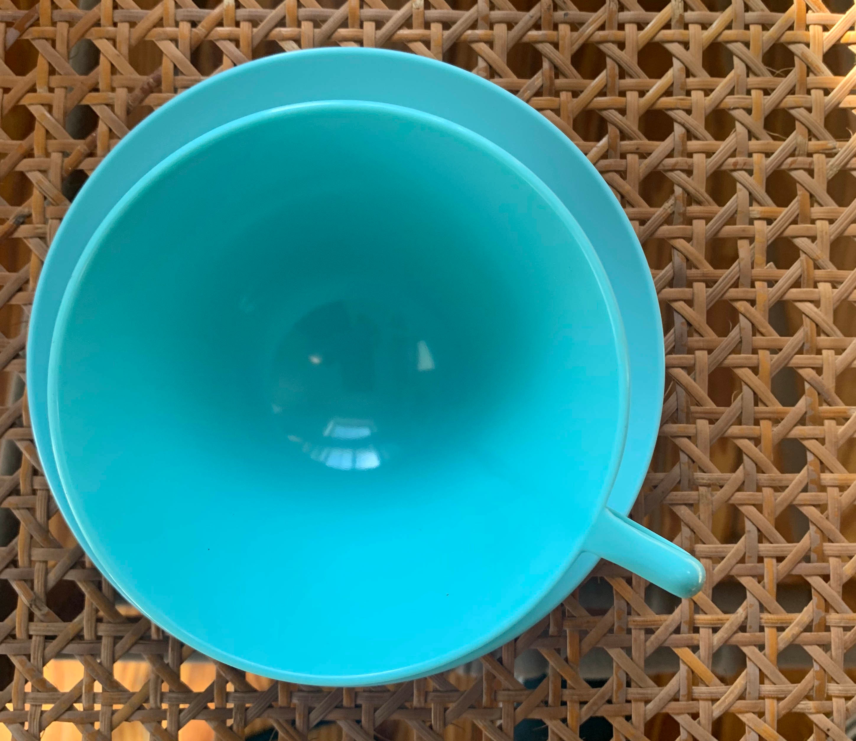 Fabulous 24 Piece Vintage Aqua Blue Melamine Set 8 Cups 8 Saucers 8 ...