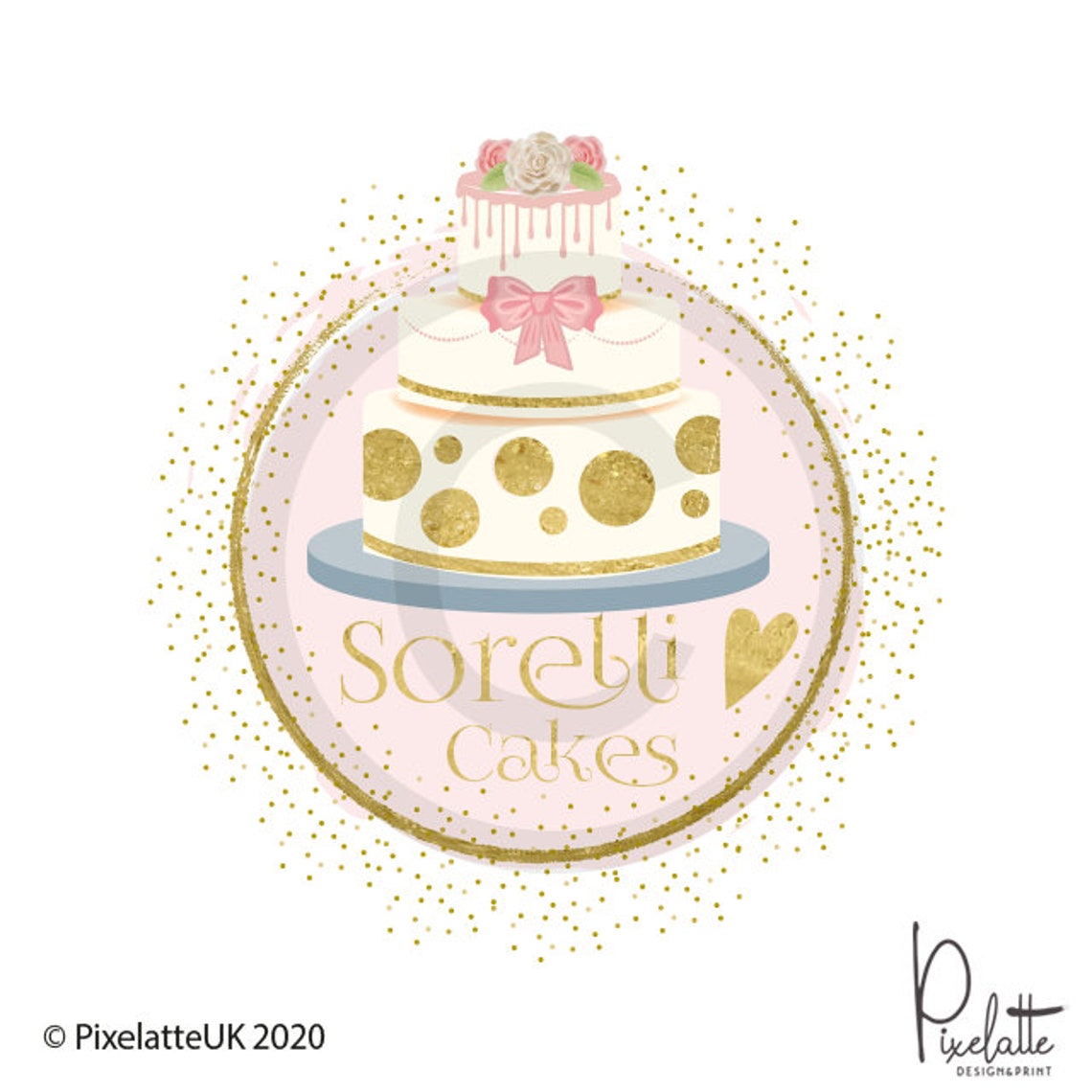 CELEBRATION CAKE LOGO Design Premade for Special Occasion | Etsy