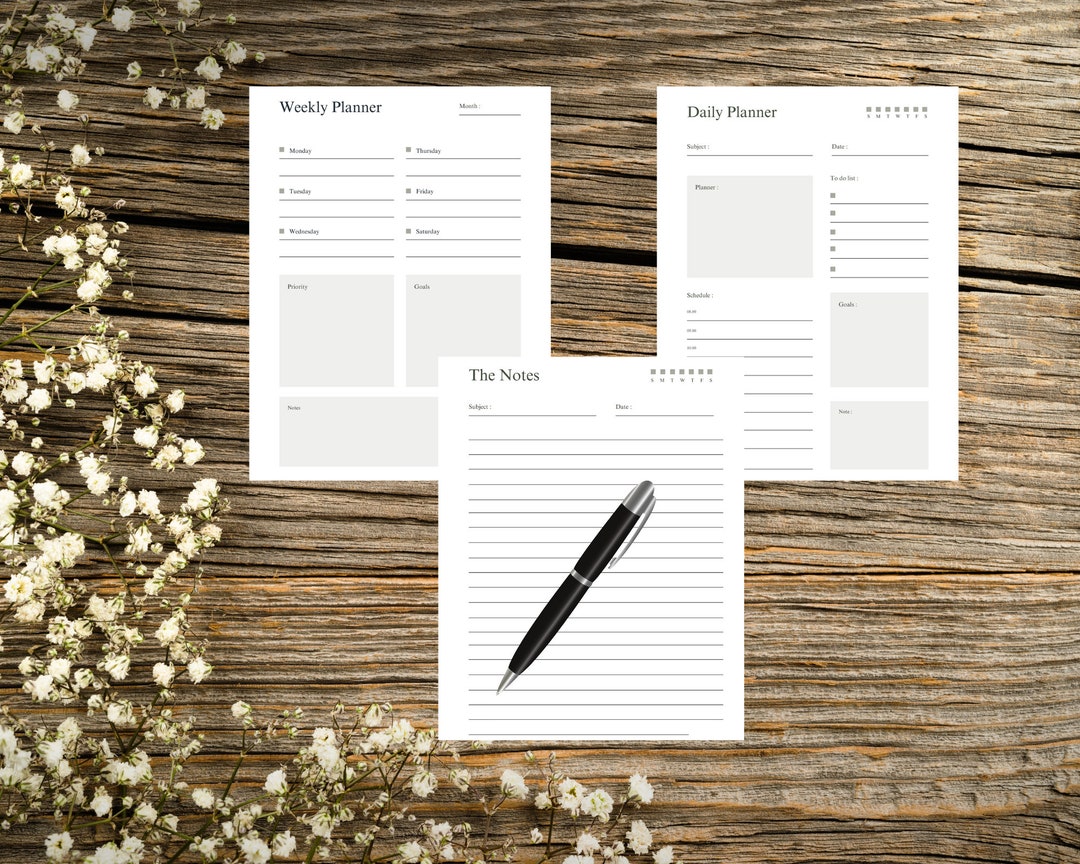 Daily Planner Printable, Hourly Planner, Weekly Planner, Military Time ...