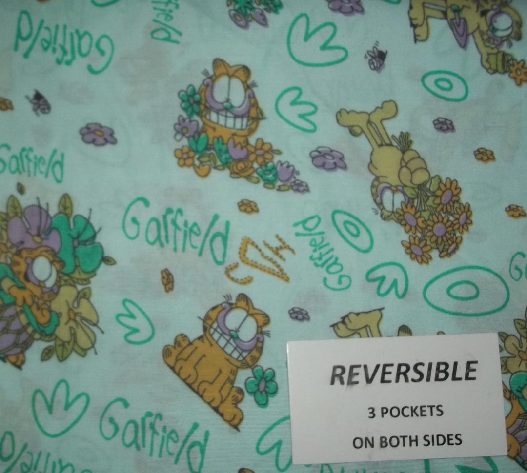 Garfield Handmade Reversible Server Waitress Waist Apron With Three ...