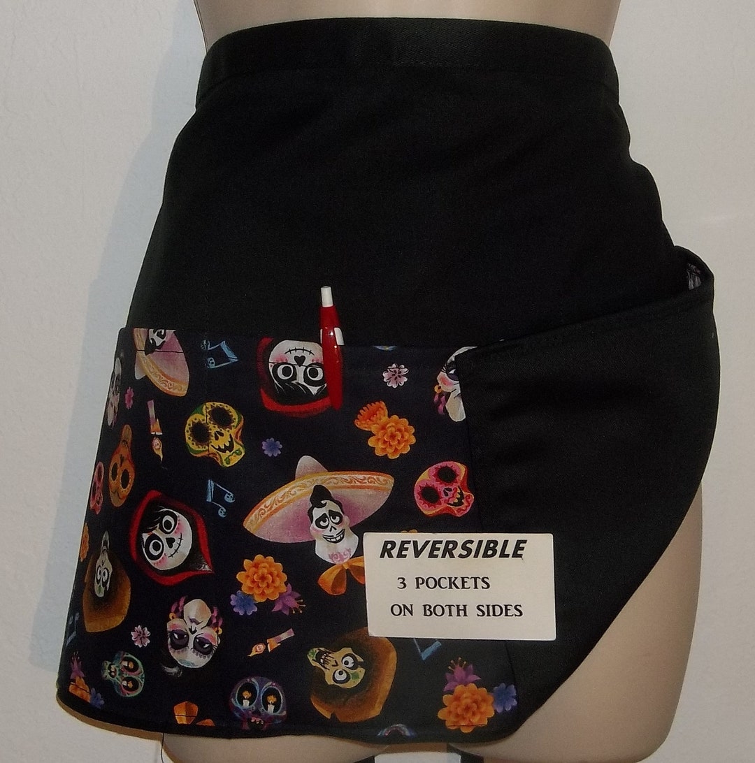 Coco and Friends Handmade Reversible Server Waitress Waist Apron With ...