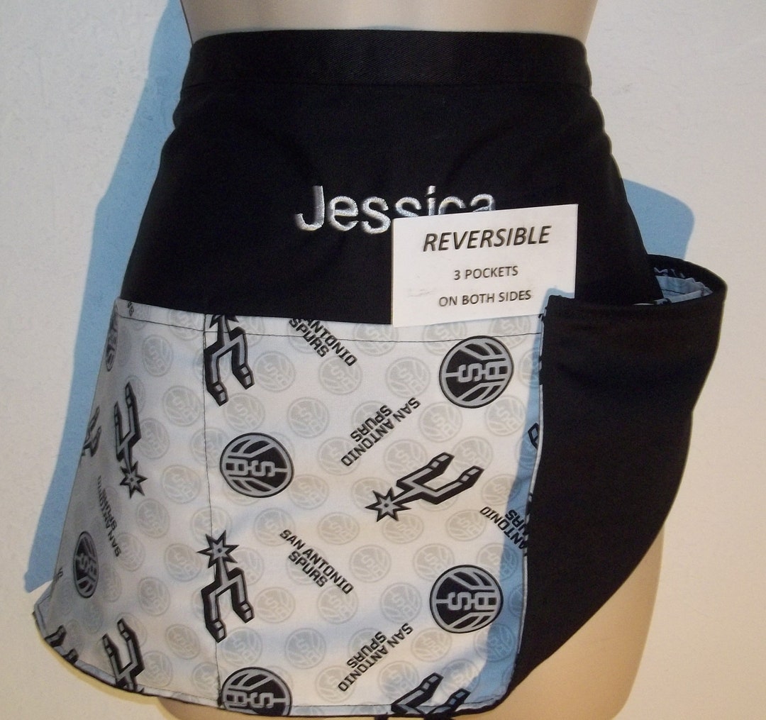 NBA San Antonio Spurs Reversible Server Waitress Waiter Half Apron With ...