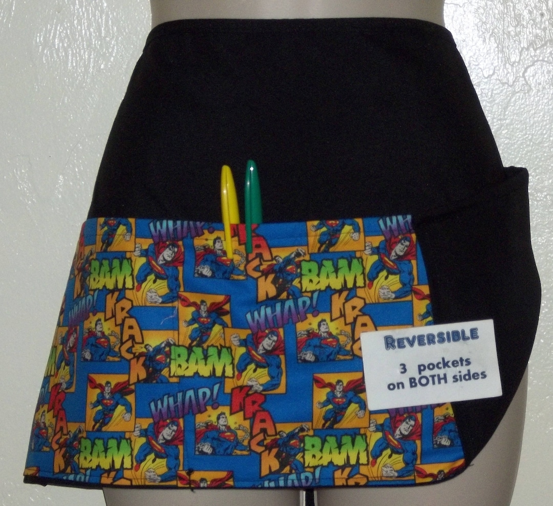 Marvel Comics Superman Bam Whap Handmade Reversible Server Waitress ...
