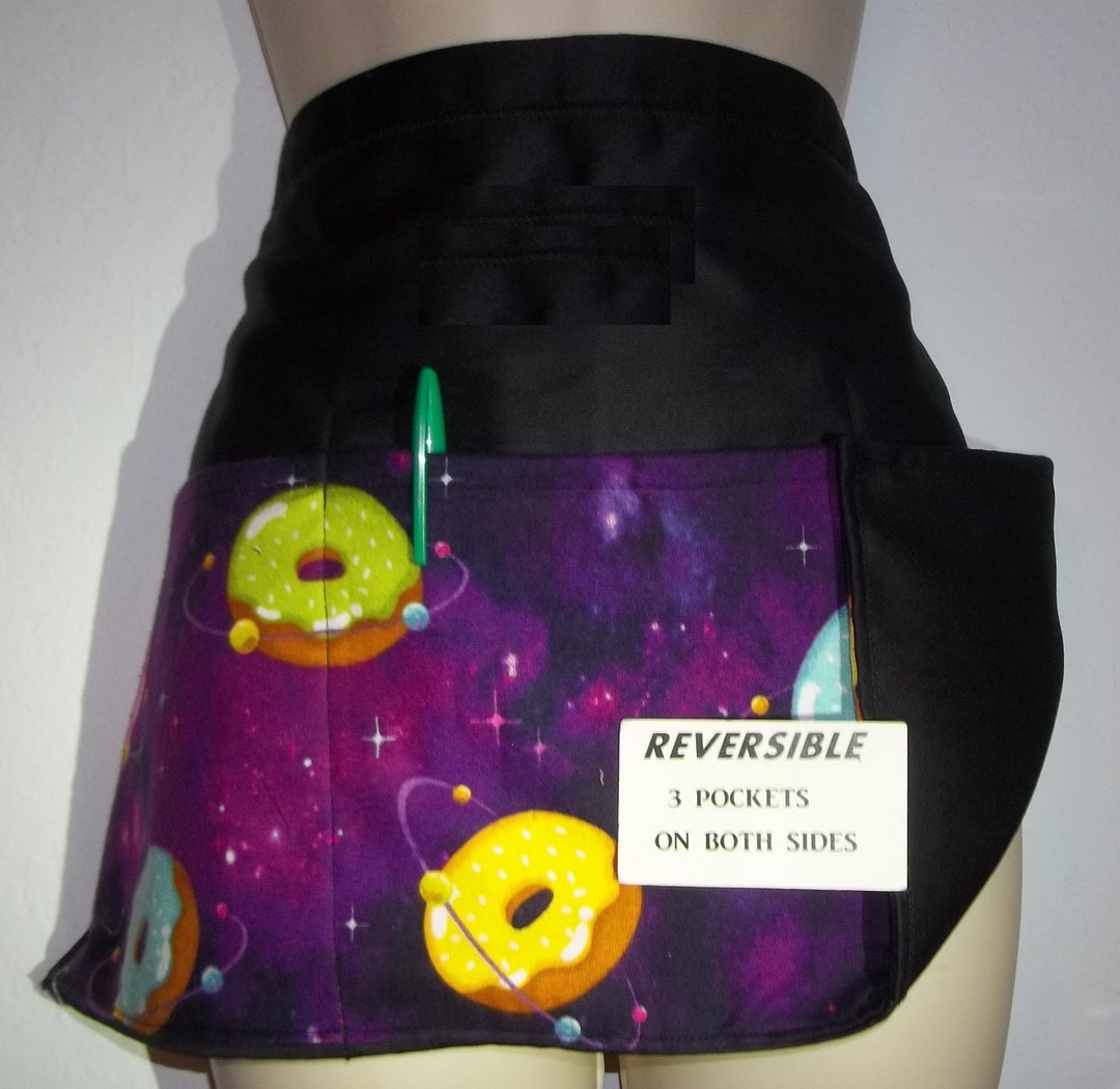 Galaxy Donuts Reversible Server Waitress Waist Apron With Three Pockets ...