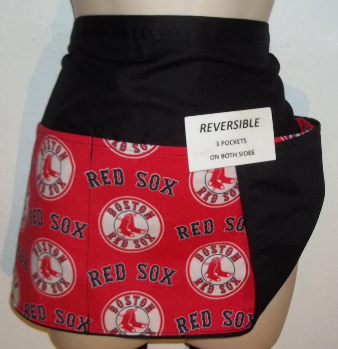 MLB Boston Red Sox on Red Reversible Handmade Server Waitress Half ...
