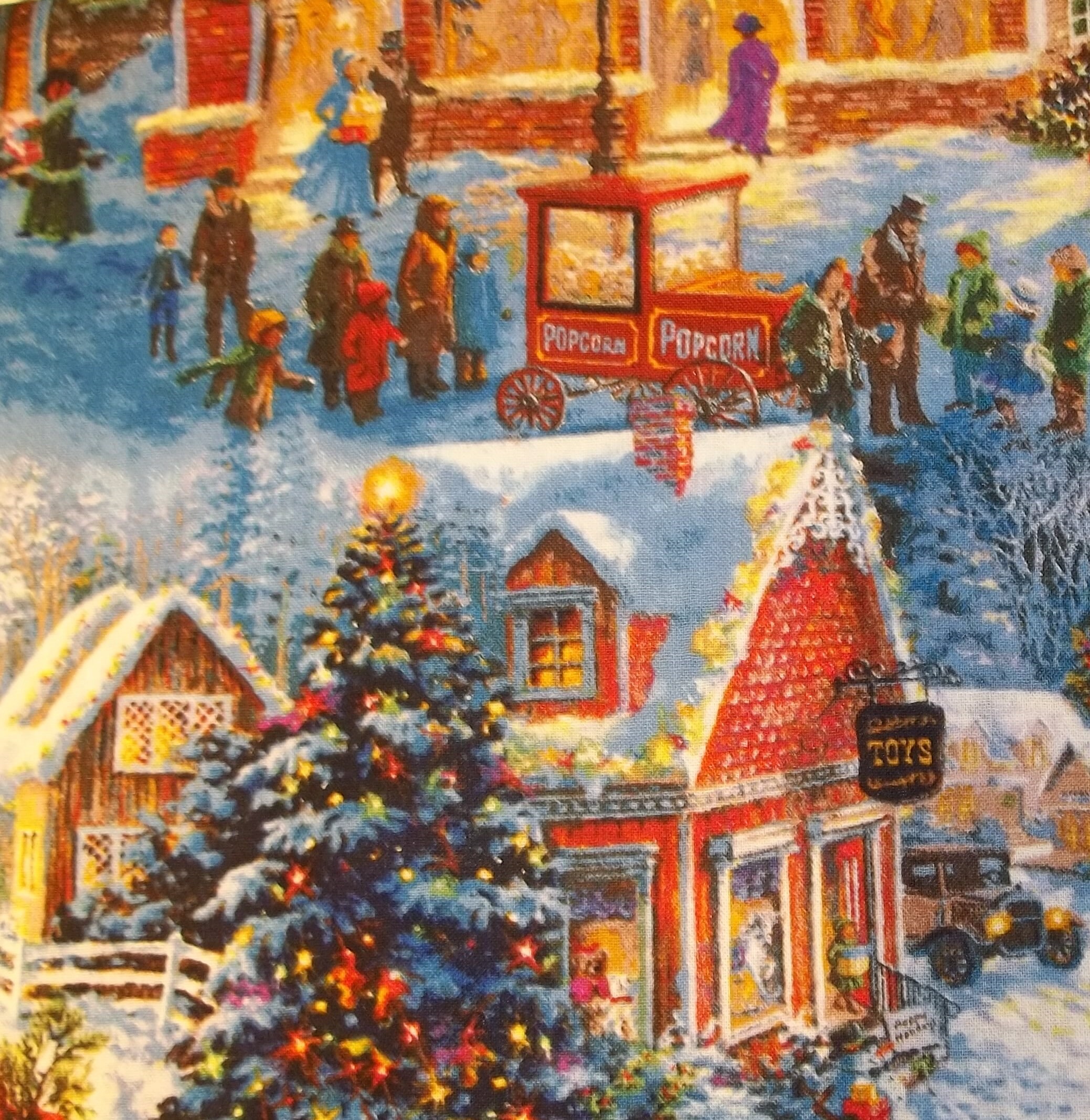 Christmas Village Reversible Waitress/server Aprons Three Pockets on ...