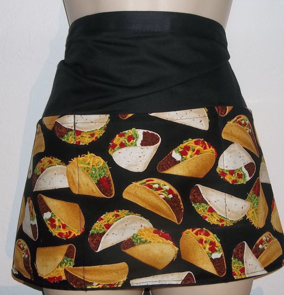 Tacos, Handmade Reversible Server Waitress Half Apron With Three ...