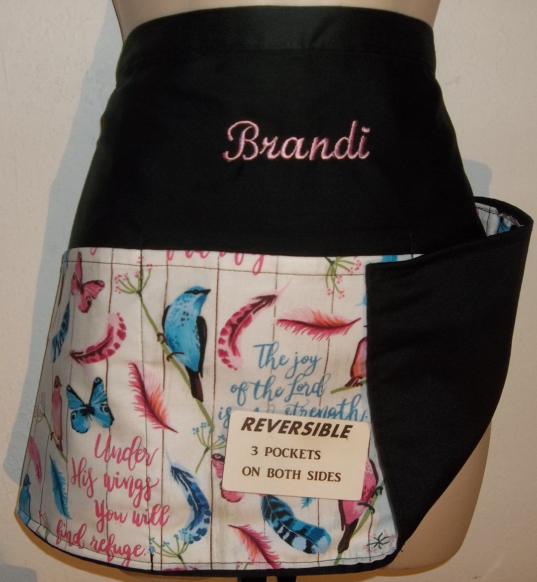 Under His Wings Birds and Butterflies Handmade Reversible Server ...