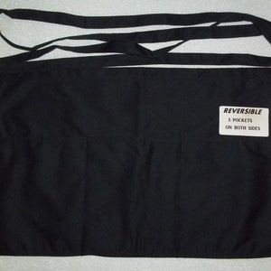 Mickey Mouse REVERSIBLE Handmade Server Waitress Waist Apron With Three ...