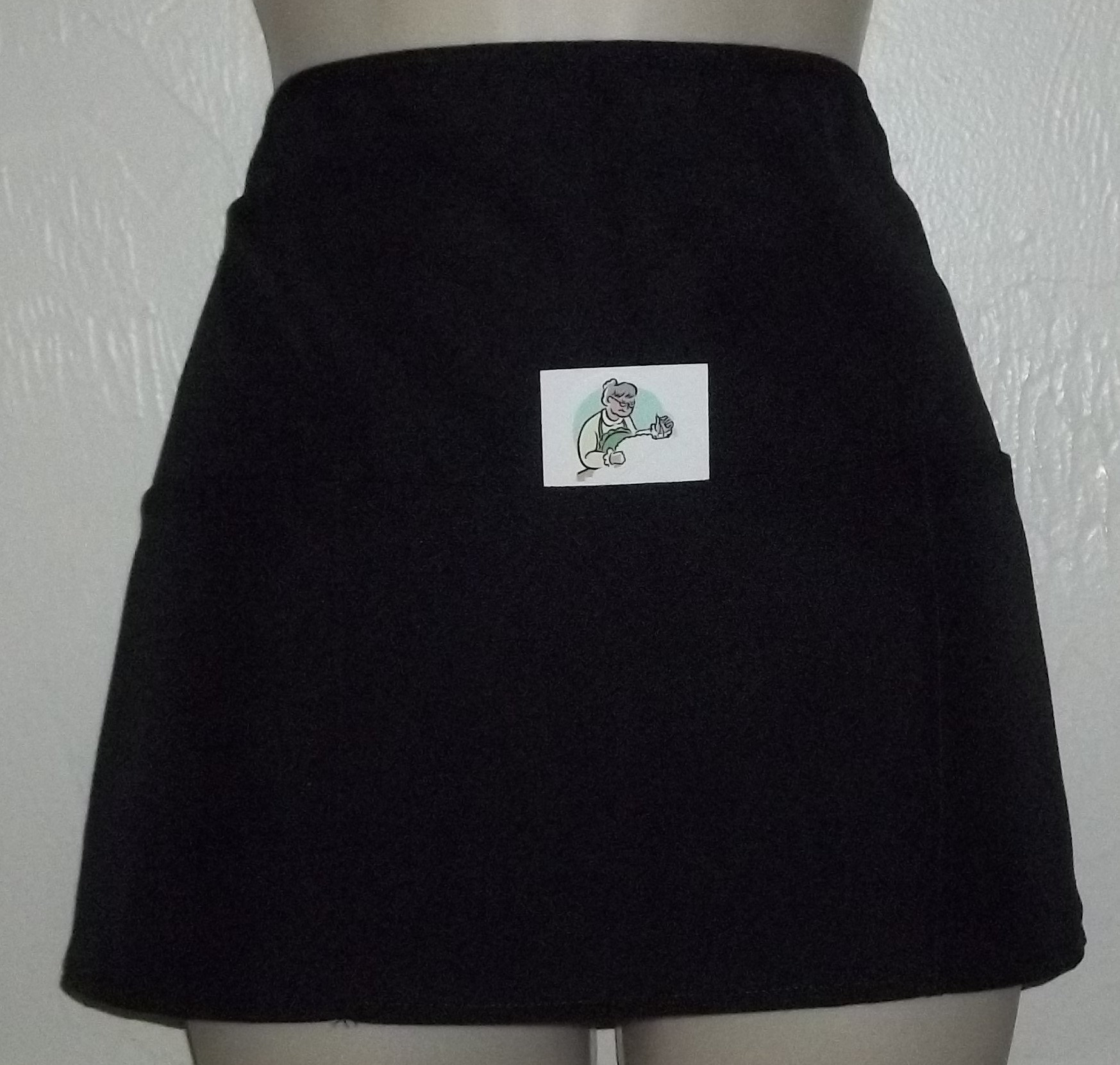 Cow Print Reversible Server Waitress Waist Apron With Three Pockets ...