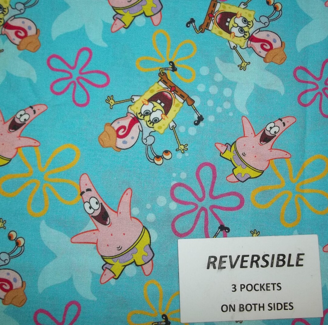 Spongebob and Friends Reversible Server Waitress Waist Apron With Three ...