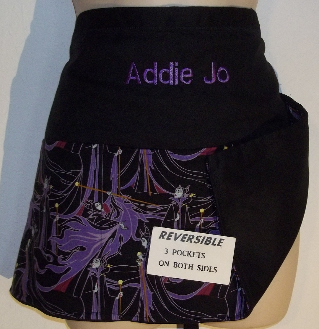 Disney Villains - Evil Maleficent Handmade Reversible Waitress Apron ...