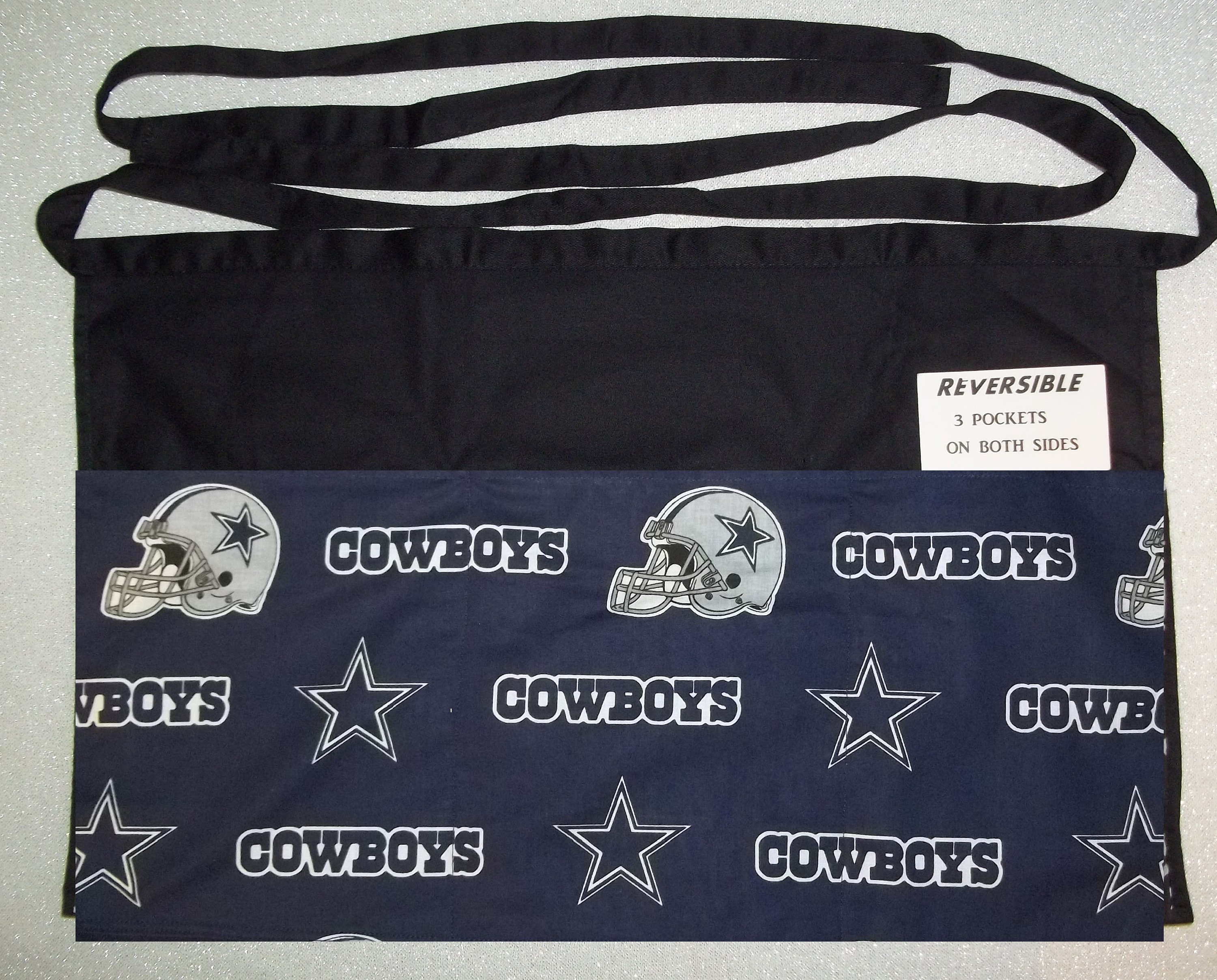 NFL Dallas Cowboys Handmade REVERSIBLE Waitress Waist Apron With Three ...