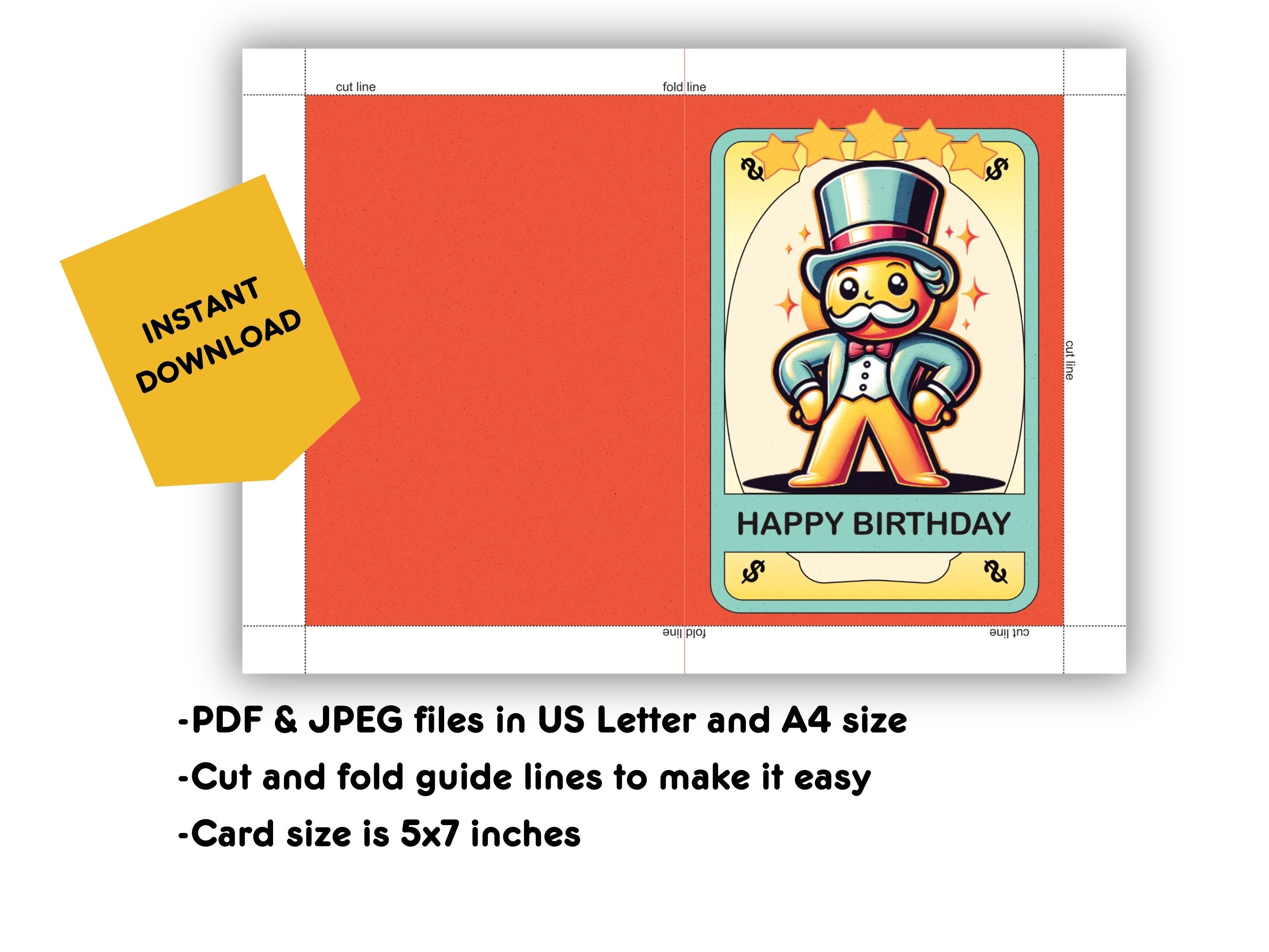 Monopoly Go Birthday Card Monopolygo Card for Friend Monopoly Card for ...
