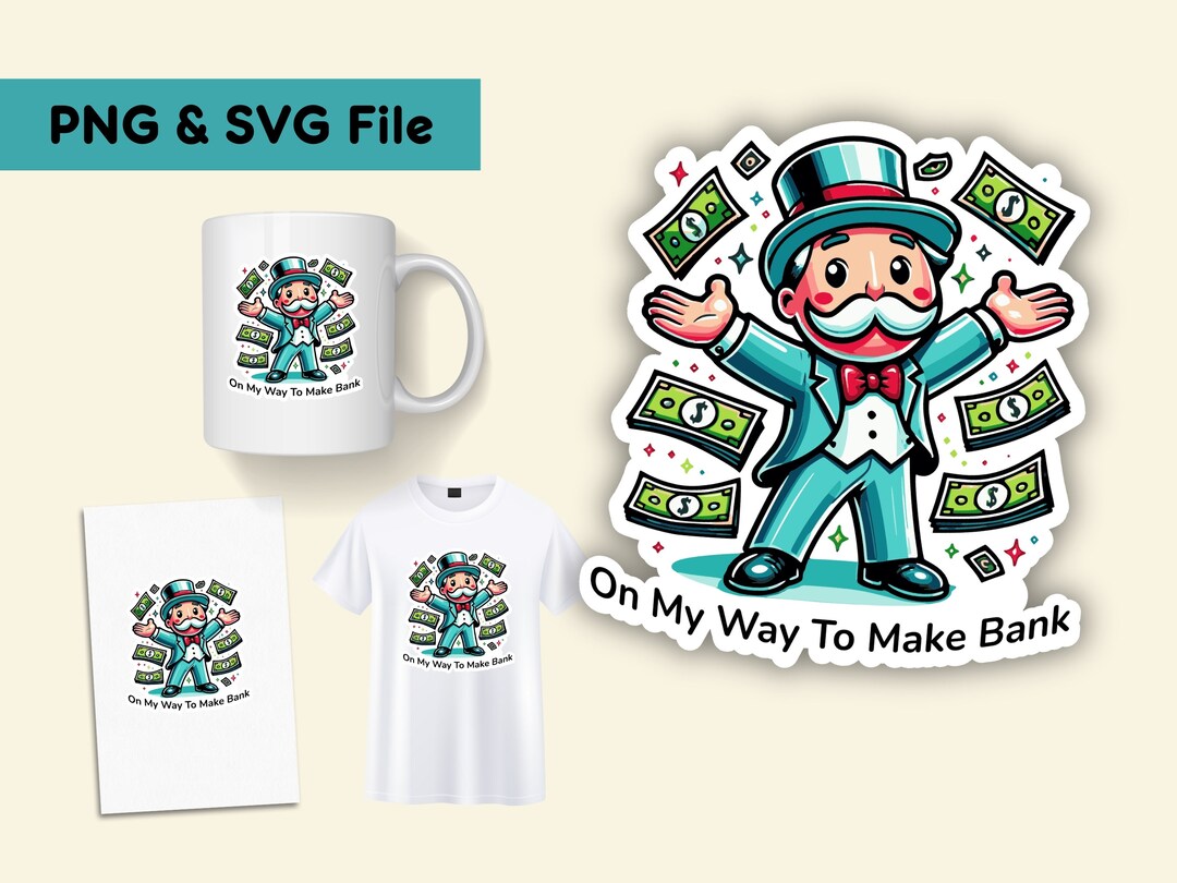 Monopoly Go Sticker SVG for Cricut Monopolygo Stickers Svg for T-shirt ...