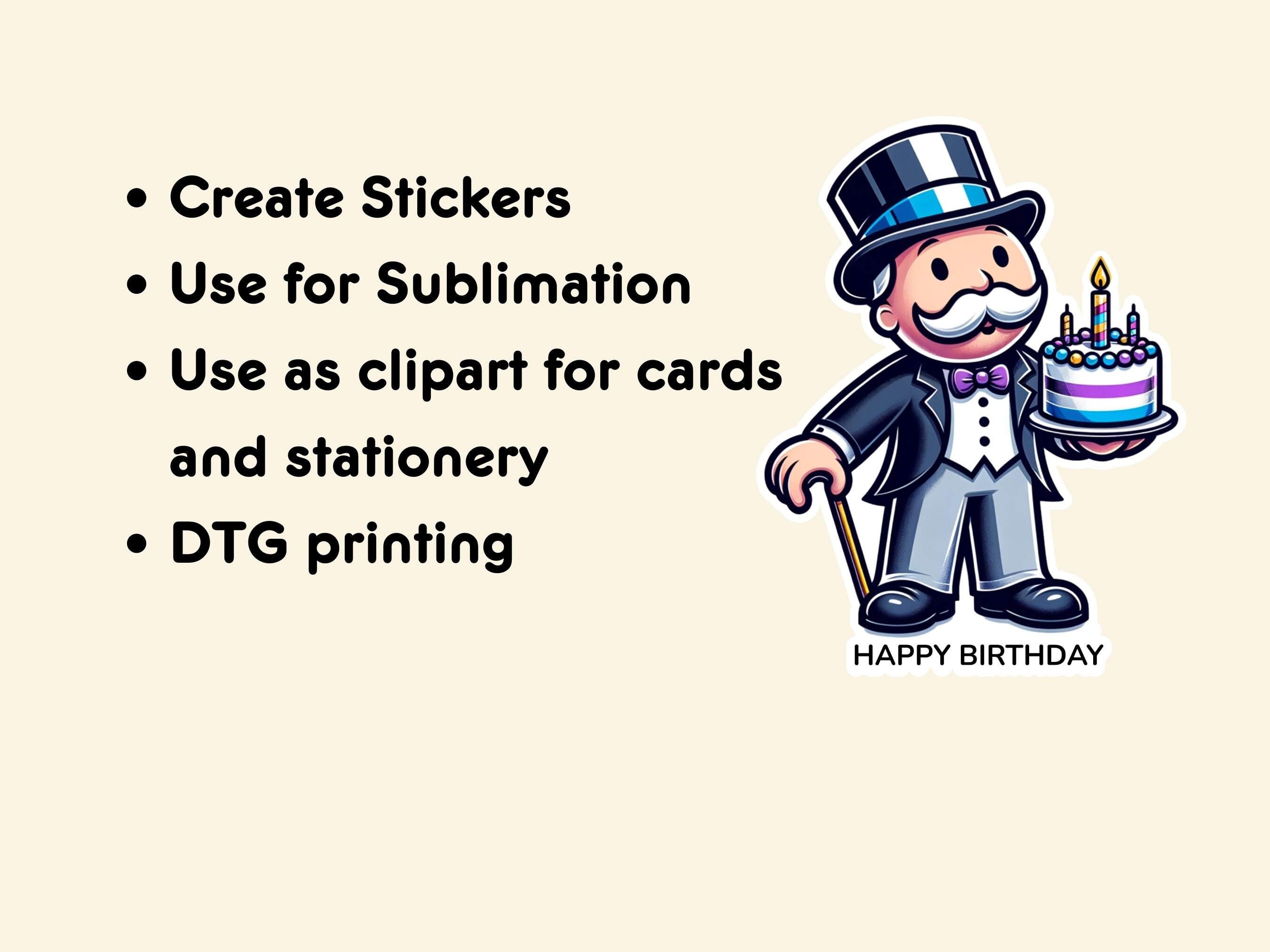 Monopoly Go Sticker SVG for Cricut Monopolygo Stickers Birthday ...