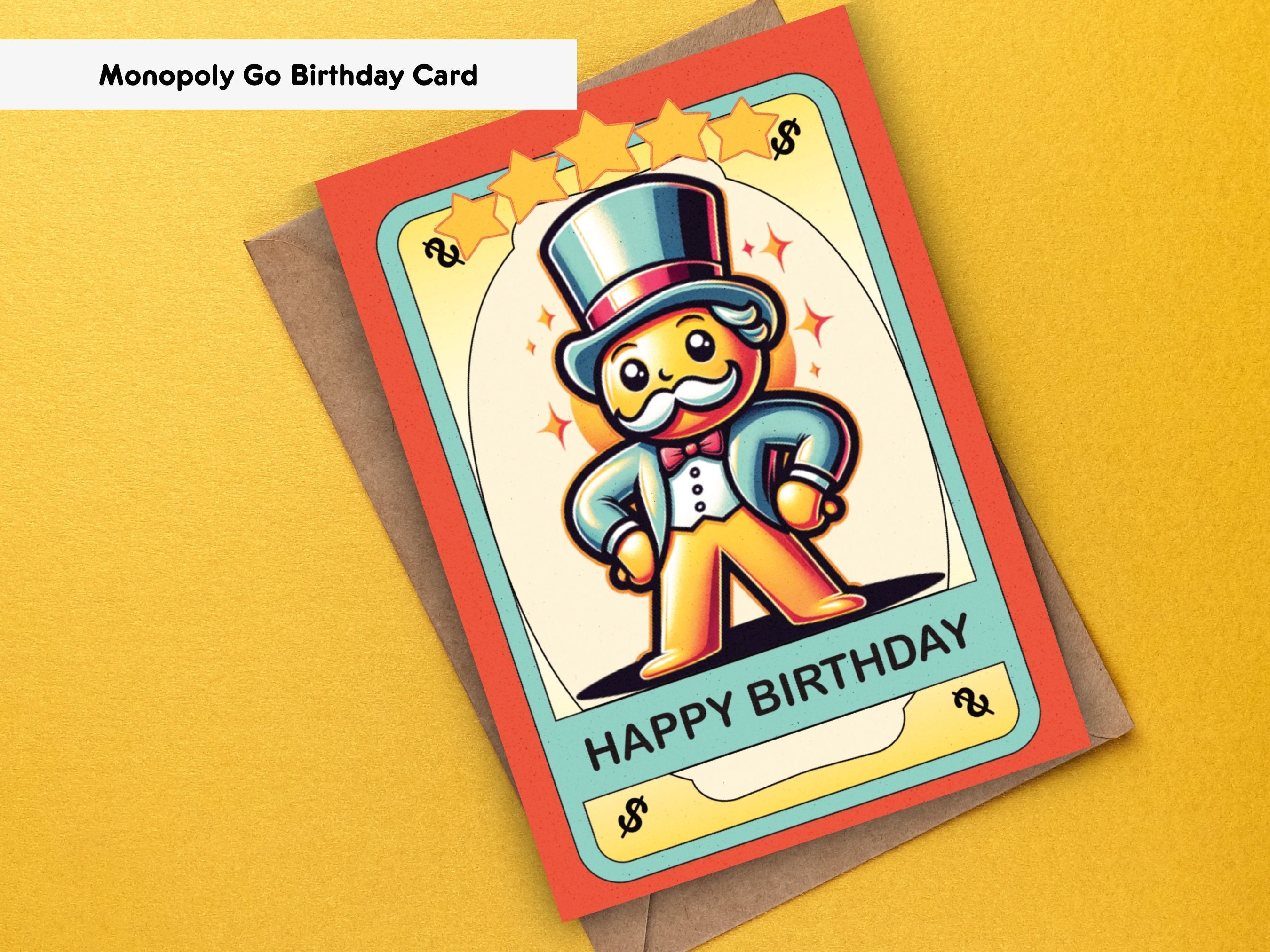 Monopoly Go Card For Birthday Monopolygo Card For Friend Monopoly