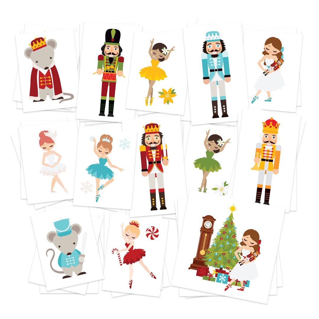 Nutcracker Christmas Temporary Tattoos / Pack of 39 / Party Supplies ...