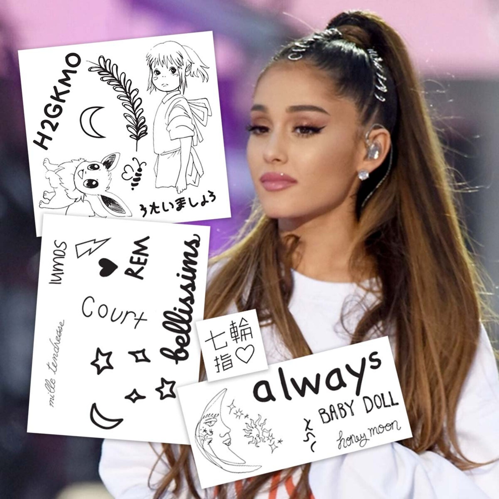 Ari Female Celebrity Singer Temporary Tattoos Skin Safe - Etsy