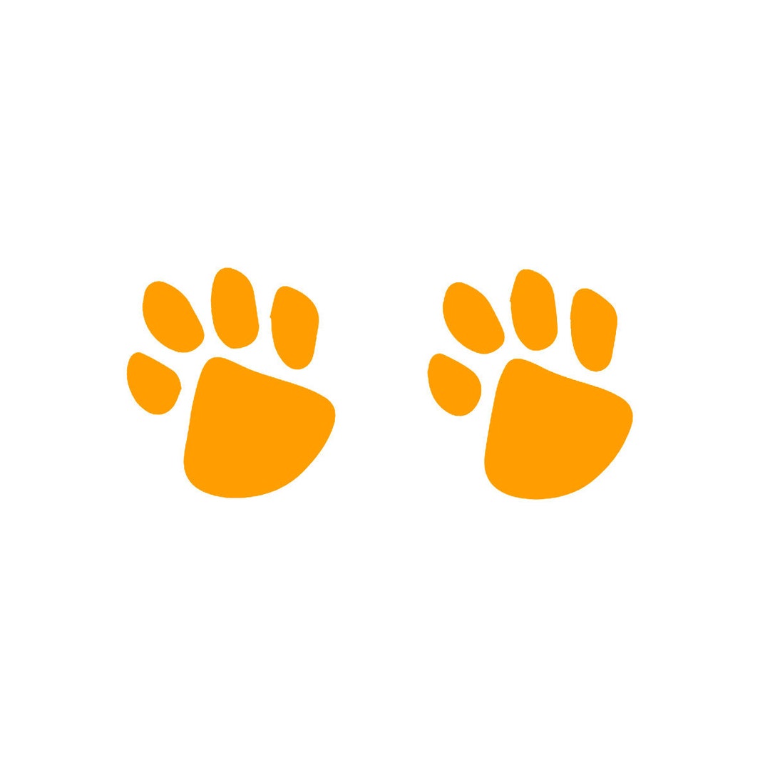 Orange Paw Print Temporary Tattoos 20-pack - Etsy