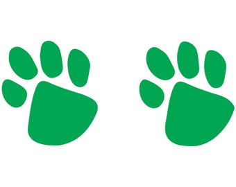 Green Paw Print - Etsy