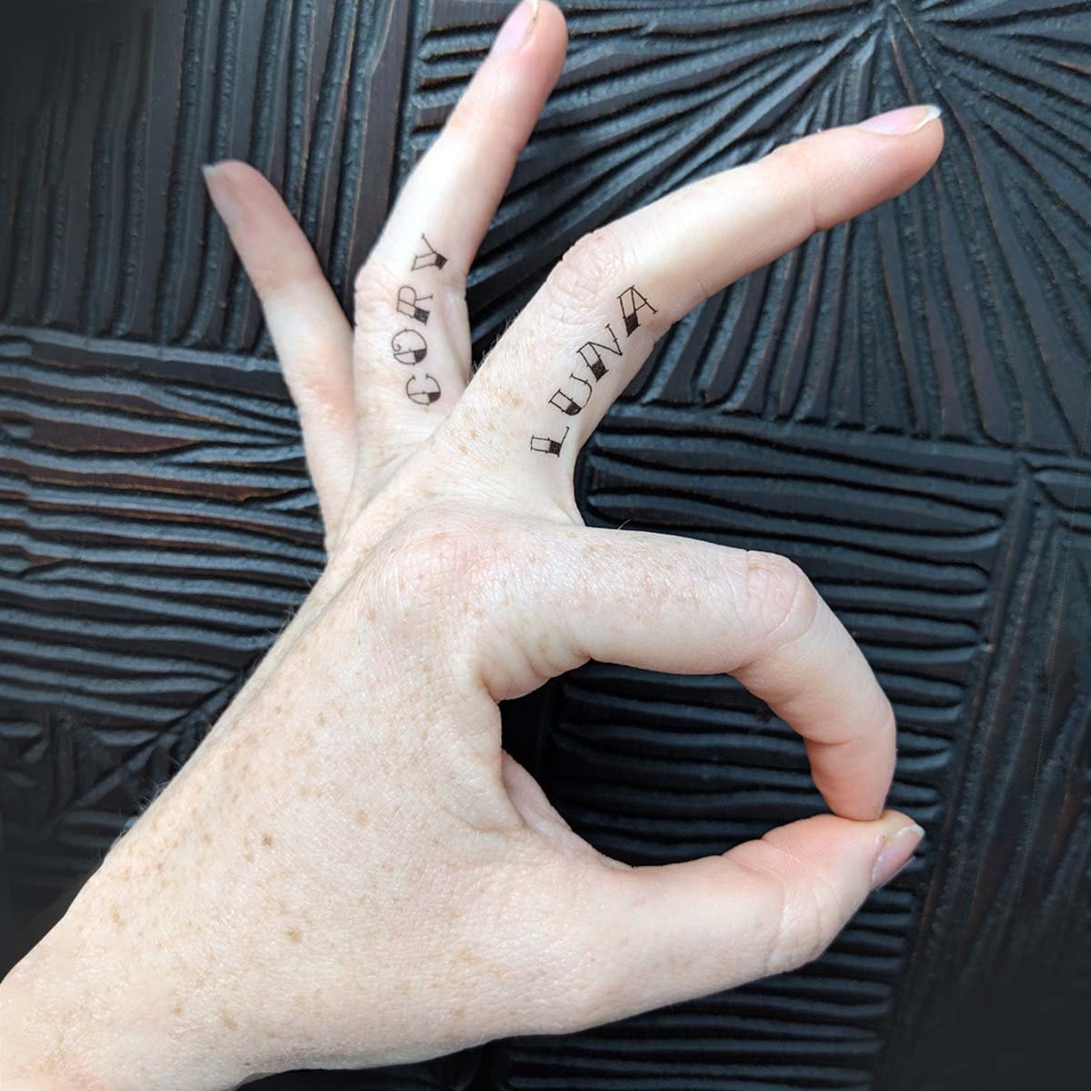 Finger Tat Temporary Tattoo Letters 10 Pack Skin Safe - Etsy