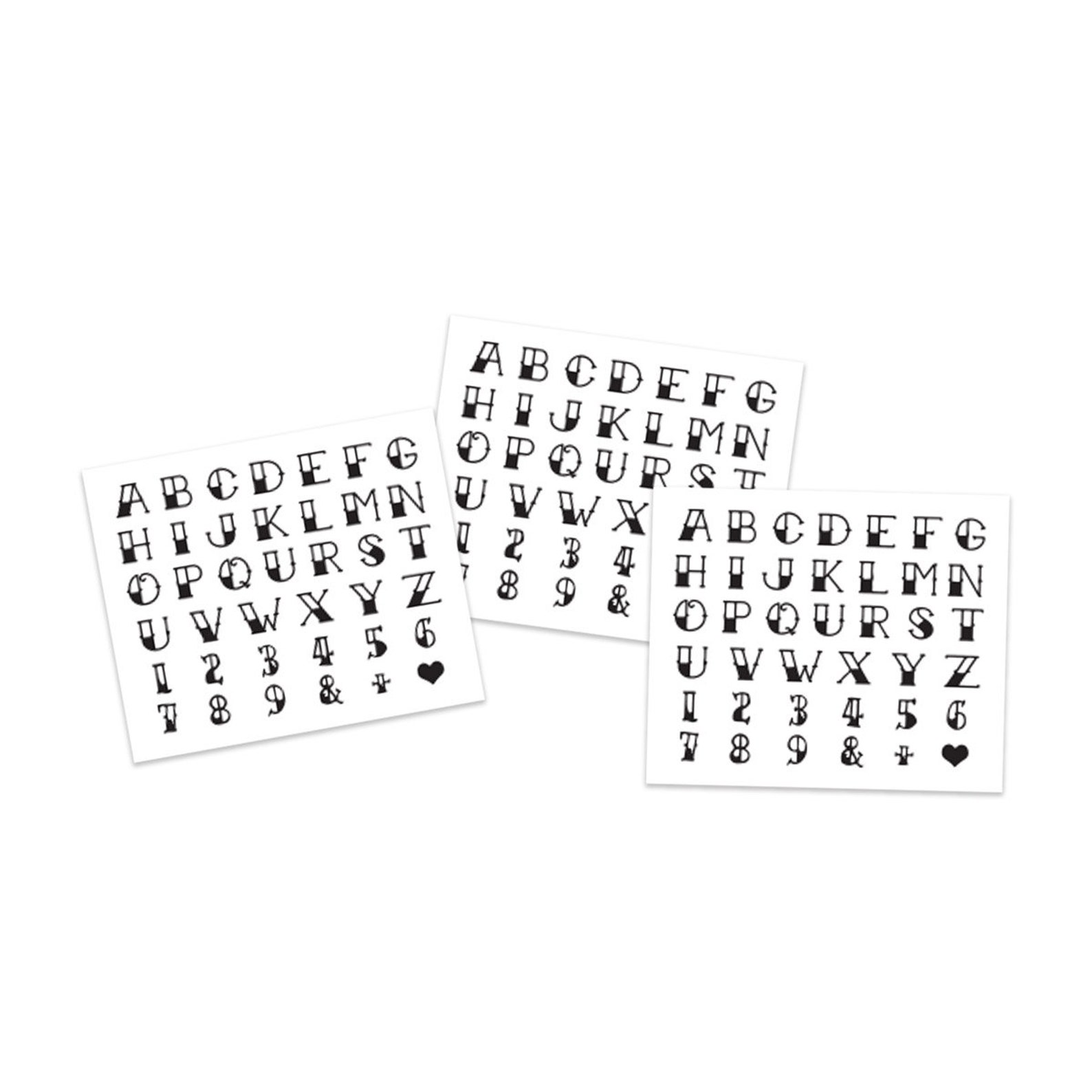 Finger Tat Temporary Tattoo Letters 10 Pack Skin Safe - Etsy